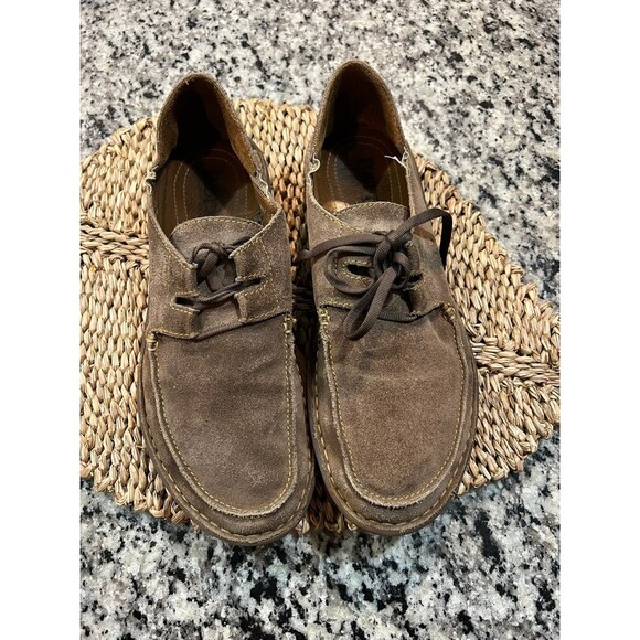 Clarks | Shoes | Born Moc Toe Suede Lace Shoe Men Us 5 | Poshmark